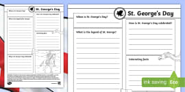 Saint George's Day Mind Map,Saint George,St George - Twinkl