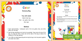 Child-Safe Foam Color Mixing Sensory Bag (teacher made)