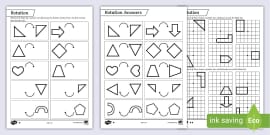 👉 Rotation Worksheet (teacher made) - Twinkl