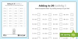 👉 Adding to 50 Activity Sheet (teacher made) - Twinkl