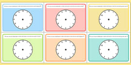 Drawing and Telling the Time Primary Resources