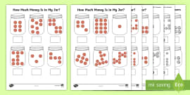Sweets In Jar Teen Numbers Subitising Cards - Sweets In Jar Subitising ...