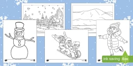 My First Snow Day Colouring Pack (teacher made) - Twinkl