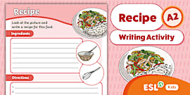 Create Your Own Recipe Writing Activity