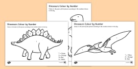 Dinosaur Themed Number Sequencing Photo Puzzles - dinosaurs