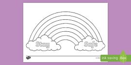 Rainbow Colours Portuguese A4 Display Poster - Twinkl