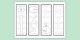 * NEW * Symbols of Judaism Colouring Bookmarks - Twinkl