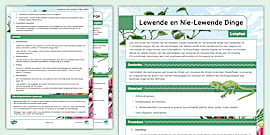 Lewend Teenoor Nie-Lewende Dinge (teacher made) - Twinkl