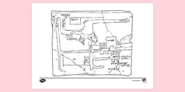 Sketch Map Colouring Sheet (teacher made) - Twinkl