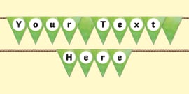 Editable Circle Watercolour Bunting Pack