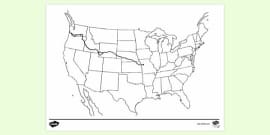 Sketch Map Colouring Sheet (teacher made) - Twinkl