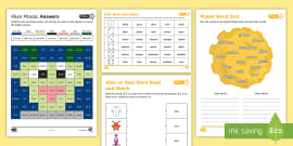 Phase 2 & Phase 3 Phonics Read and Race Game Bumper Activity Pack