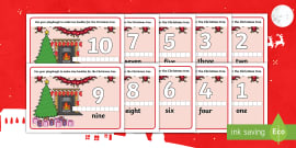 Christmas Counting Activity Playdough Mats French - Twinkl