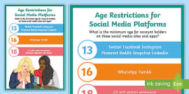 Social Media Age Restrictions Sorting Game (teacher made)