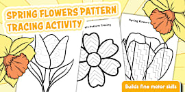 Spring Flowers Pencil Control (Ages 5 - 7)