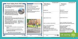 Road Safety Worksheet (teacher made)