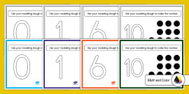 Play-Doh: Number Mats (1-10) (teacher made) - Twinkl
