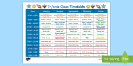 Editable Sample Timetable (teacher made) - Twinkl