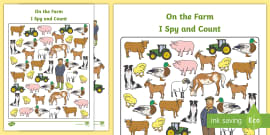 My Counting Worksheet (Farm Animals) - Counting worksheet, Farm