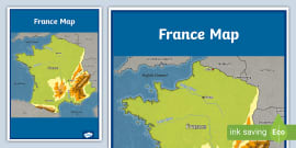 Map of France Worksheet / Worksheet French - Twinkl