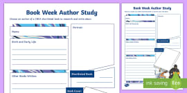 Author Study Template | Writing Template | Twinkl