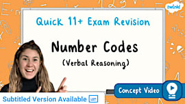 11+ Verbal Reasoning Number Codes