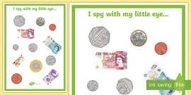 Money Notes Recognition Worksheet
