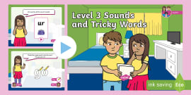 Level 4 Phonics - Sounds and Tricky Words PowerPoint - EYFS