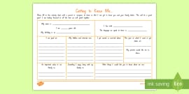 All About Me Topic Web (teacher made)