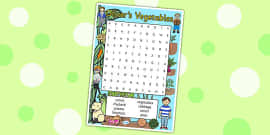 Fruit and Vegetables Word Search (teacher made)