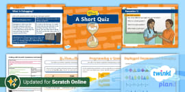 Computing: Coding with Scratch: Questions and Quizzes: Year 4 Unit Pack