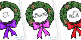 FREE! - 100 High Frequency Words on Christmas Trees (Decorated)