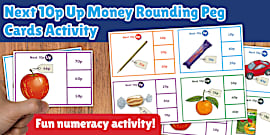 👉 Rounding Up Money Peg Cards Activity