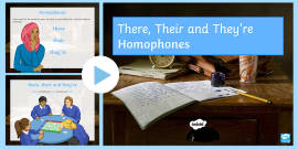 There, Their, and They're Homophones Fill in the Gaps Cards