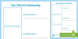 Behaving in the Church Worksheet / Worksheet - Twinkl