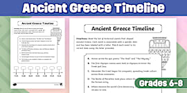 Ancient Civilizations Printable Timeline for 6th-8th Grade