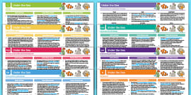EYFS Topic Planning Web: Under the Sea (New EYFS 2021)
