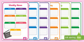 Weekly Activity Sheet - Primary Planning Resources - Twinkl