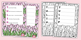 Flowers Acrostic Poem Template - Poetry (teacher made)