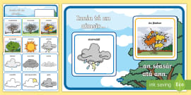 Weather & Seasons PowerPoint Gaeilge (teacher made) - Twinkl