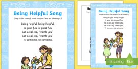 Being Helpful Song PowerPoint | Pictures of Being Helpful