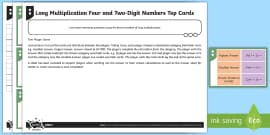 Consolidation: Y6 Long Multiplication Guided SATs Questions