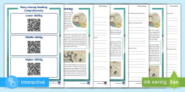 Palaeontology Differentiated Reading Comprehension Activity