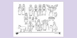 The Christmas Nativity Story Colouring Pages (teacher made)