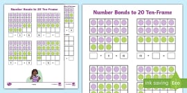 Number Bonds of 10, 20 and 100 Worksheets — Maths Worksheet