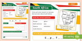 KS2 South Africa Research Activity - Geography - Africa