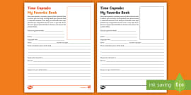 End of School Year Time Capsule - Create a Time Capsule Pack