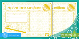 Tooth Fairy Award Certificate (teacher made) - Twinkl