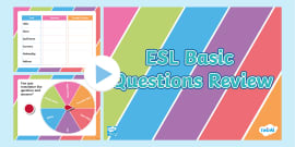 FREE! - ESL Beginner Activity | Questions Maze | ESL PowerPoint Game
