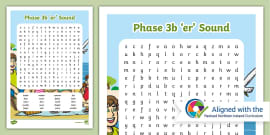 Northern Ireland Linguistic Phonics 3b 'sh/s' Sound Word Search